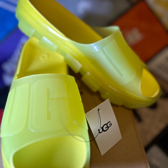 UGG | Shoes | Ugg Womens Jella Clear Slide Sunny Yellow Jelly Sandal ...